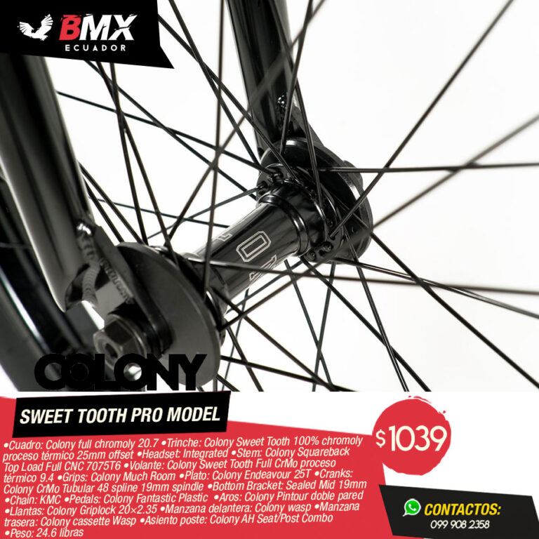 BICICLETA COLONY “SWEET TOOTH” PRO MODEL FREECOASTER – BMX ECUADOR