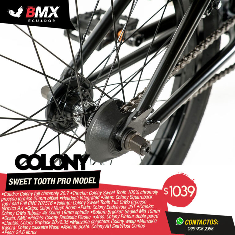 BICICLETA COLONY “SWEET TOOTH” PRO MODEL FREECOASTER – BMX ECUADOR