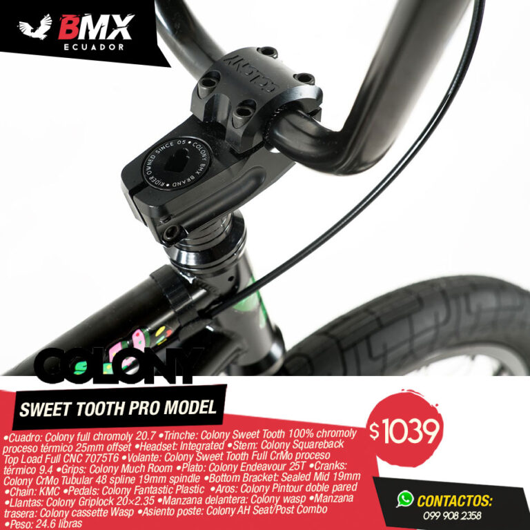 BICICLETA COLONY “SWEET TOOTH” PRO MODEL FREECOASTER – BMX ECUADOR