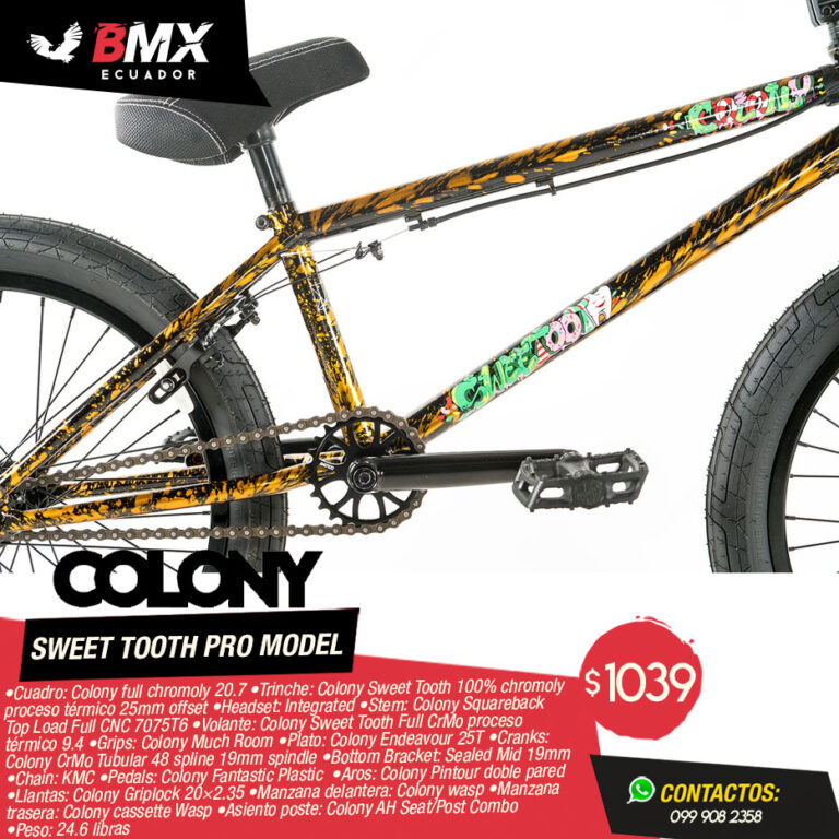BICICLETA COLONY “SWEET TOOTH” PRO MODEL FIRE STORM – BMX ECUADOR
