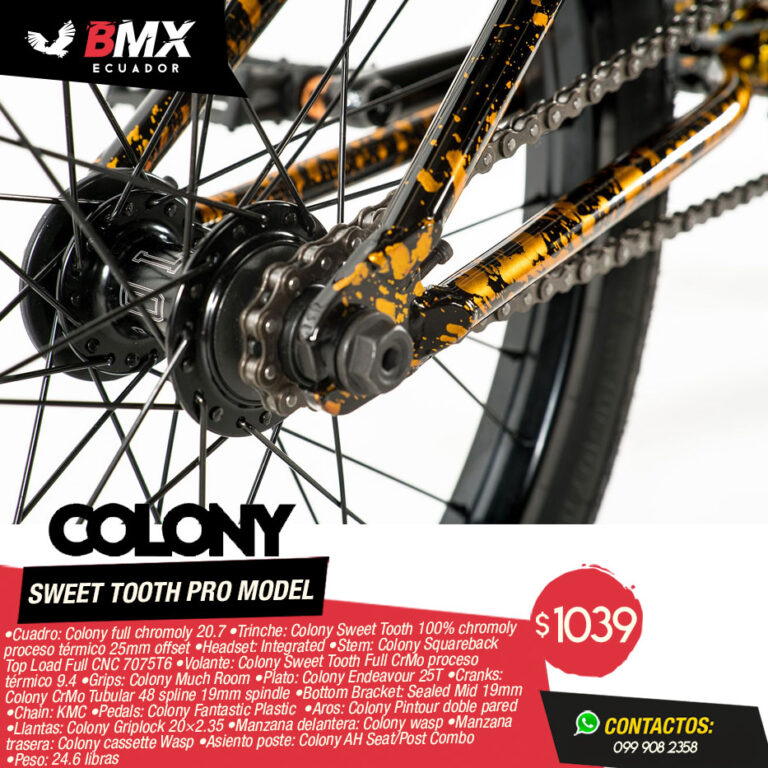 BICICLETA COLONY “SWEET TOOTH” PRO MODEL FIRE STORM – BMX ECUADOR