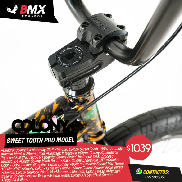 BICICLETA COLONY “SWEET TOOTH” PRO MODEL FIRE STORM – BMX ECUADOR
